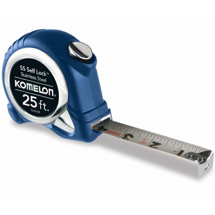 Komelon Self Locking Stainless Steel Tape Measure 25 X 1