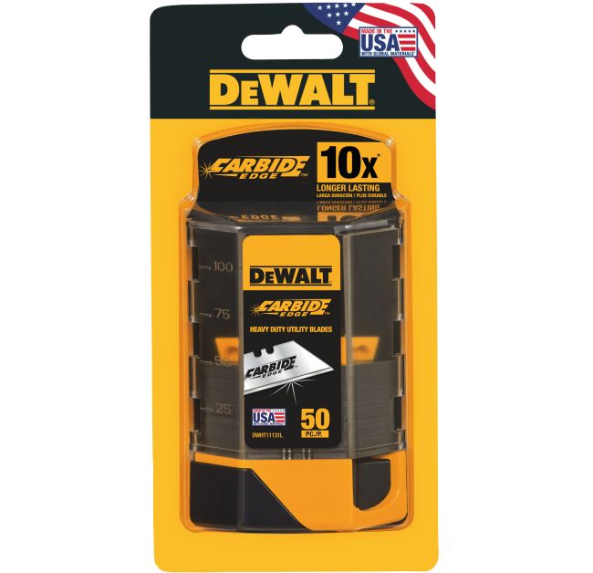 Dewalt Carbide Utility Knife Blades 50-Pack