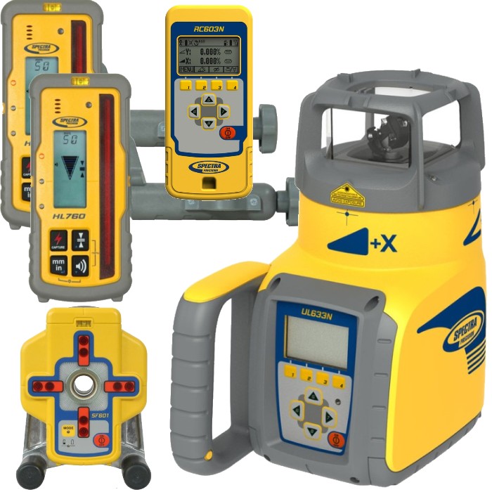 Spectra Laser UL633N Grade & Trench Laser 2 HL760 Receivers & SF601 ...