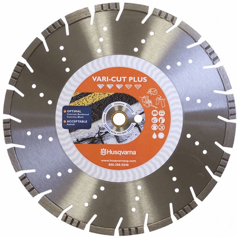 Husqvarna Vari-Cut 14-inch Segmented Diamond Blade Asphalt and Green ...