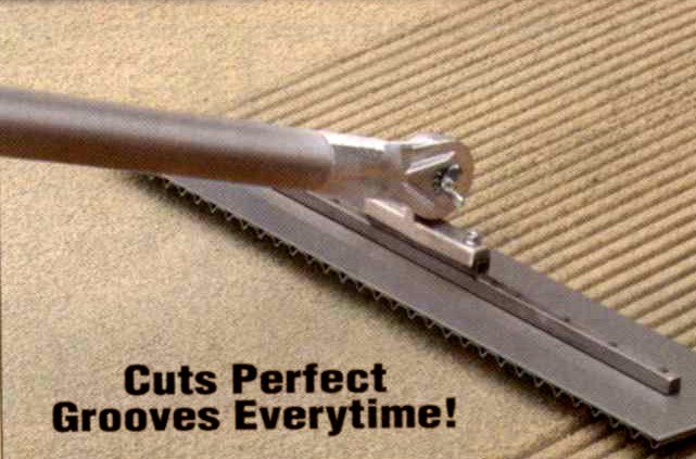 Concrete Safety Groover Fresno Trowel Stainless Steel 24" x 5" #17901
