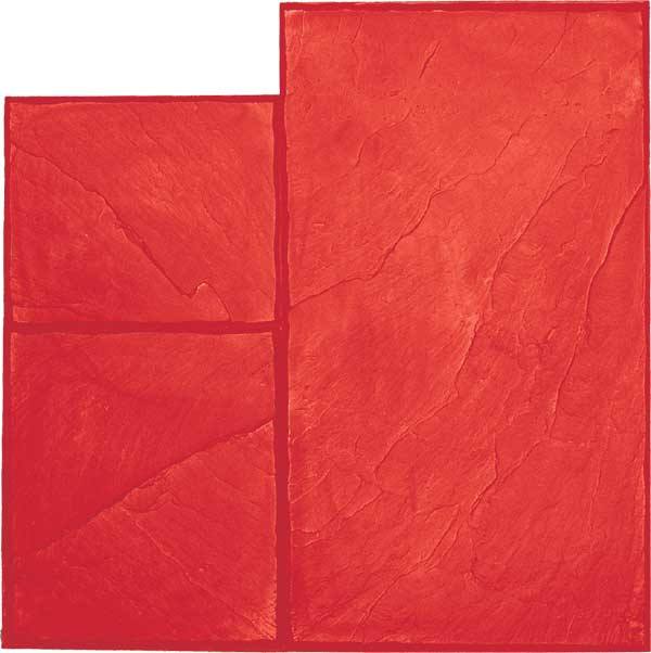 Brickform Concrete Texture Mat Large Ashlar Slate Hard Mat Red