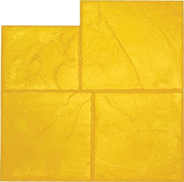 Brickform Concrete Texture Mat Large Ashlar Slate Hard Mat Yellow